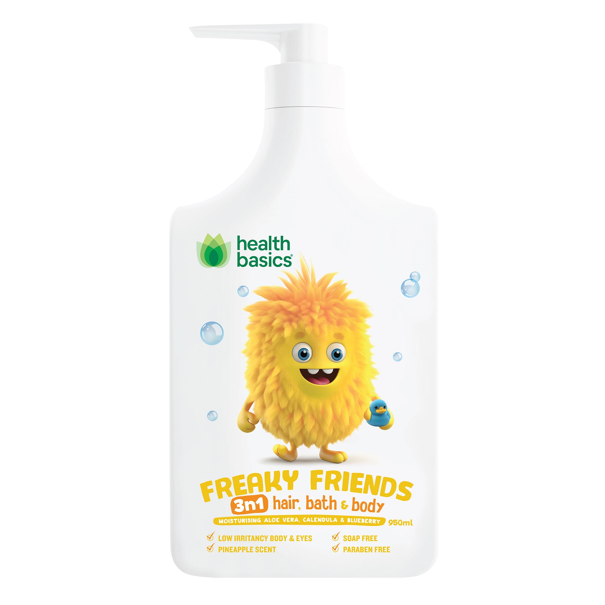 Freaky Friends 3in1 Body Wash 950mL - Pineapple – Healthbasicsnz