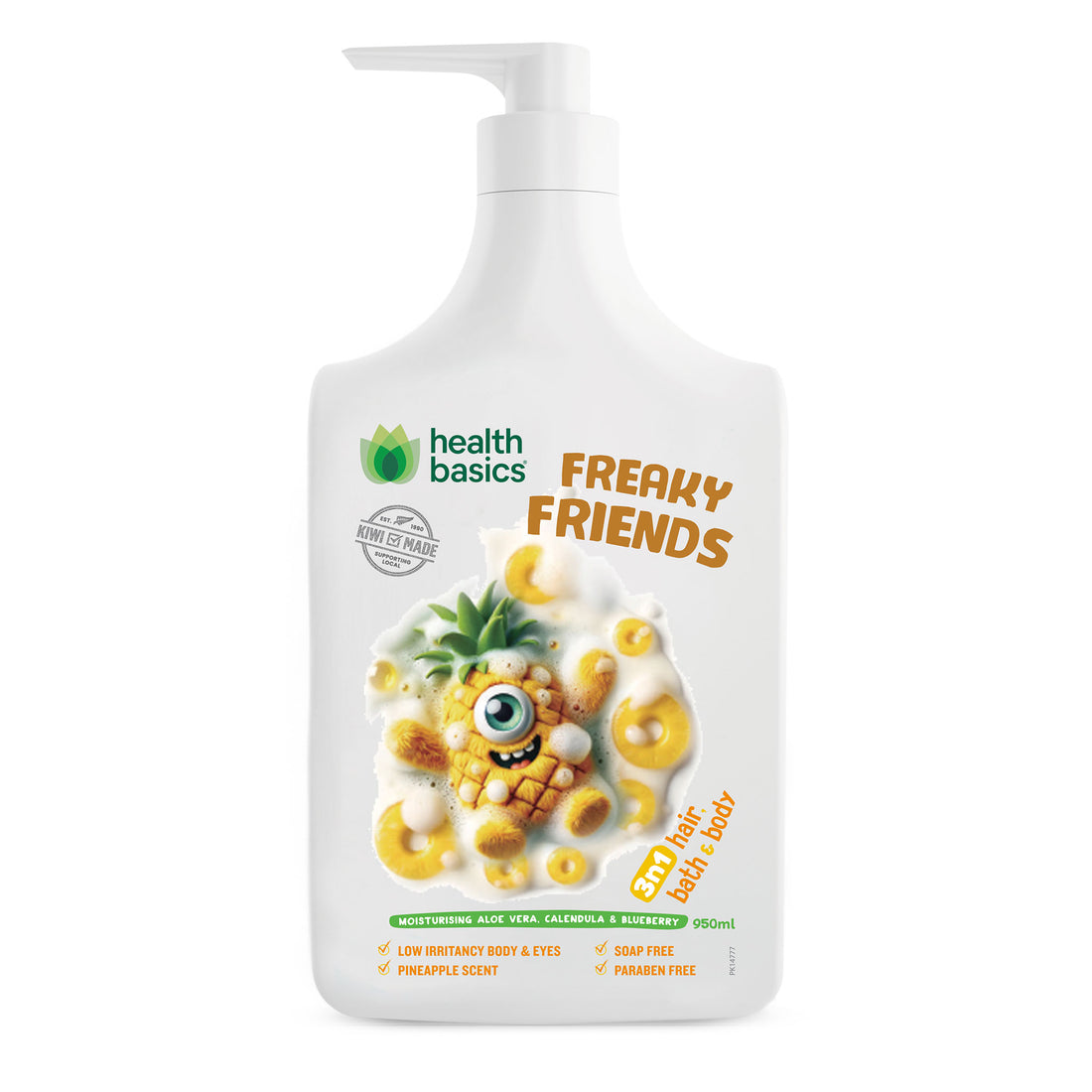 Freaky Friends 3in1 Body Wash 950mL - Pineapple – Healthbasicsnz
